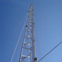 China Galvanized Tubular Steel Radio Antenna Guyed Cell Tower Mast  ASTMA123 for sale