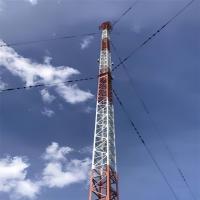 China 100 Meter Q345 Q235 Q420 Steel Structure Guyed Pole Tower Antenna Angle Lattice Communication Pole Mast Telecommunication Tower for sale