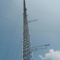 China 100 Meter Q345 Q235 Q420 Steel Structure Guyed Pole Tower Antenna Angle Lattice Communication Pole Mast Telecommunication Tower for sale
