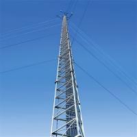 China 30M 60M 80M 90M 100M 120M 3 Legs Tubular Steel Tower Wind Turbine Guy Mast Triangular for sale