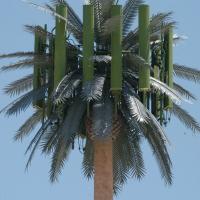 China Galvanized GSM Mobile Bionic Palm Tree Antenna Tower Single Pole 5g Tower Camouflage for sale