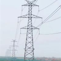 China 35kv Double Circuit  Pylon Power Electric Transmission Tower Galvanized Steel Metallic Monopoles Tower for sale