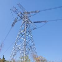 China 35kv Double Circuit  Pylon Power Electric Transmission Tower Galvanized Steel Metallic Monopoles Tower for sale