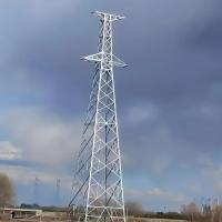 China 110 Kv Tower Galvanized Flanged Big Power Line Towers Single Tube Transmission Line Monopole Tower for sale