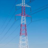 China 110 Kv Tower Galvanized Flanged Big Power Line Towers Single Tube Transmission Line Monopole Tower for sale
