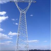 China 110 Kv Tower Galvanized Flanged Big Power Line Towers Single Tube Transmission Line Monopole Tower for sale