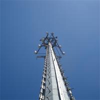 China Cell Antenna Telecom Hot Dip Galvanized Monopole Tower 10 -60 M for sale