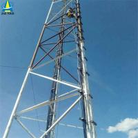 China TV Antenna Pole Mast 3 Legged Tubular Steel Tower 175M- 300M for sale