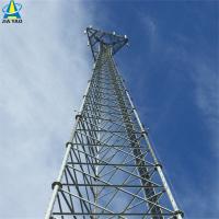 China TV Antenna Pole Mast 3 Legged Tubular Steel Tower 175M- 300M for sale