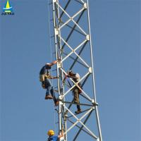 China TV Antenna Pole Mast 3 Legged Tubular Steel Tower 175M- 300M for sale