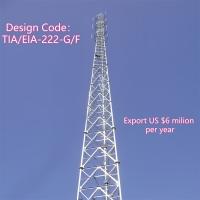 China Triple Tube Cell Tower High Strength Steel 38m Mobile Network Suburban Zones Durable for sale