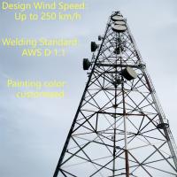 China Triple Tube Cell Tower High Strength Steel 38m Mobile Network Suburban Zones Durable for sale