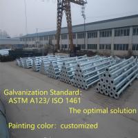 China Triple Tube Cell Tower High Strength Steel 38m Mobile Network Suburban Zones Durable for sale