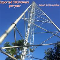 China Three Tube Telecom Tower Carbon Steel 33m LTE Signal Rural Areas Wind Resistant for sale
