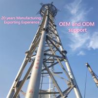 China Three Tube Telecom Tower Carbon Steel 33m LTE Signal Rural Areas Wind Resistant for sale