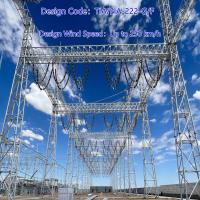China Power Transmission Tower Galvanized Steel 35m High Voltage Electric Grid Urban Areas Stable for sale