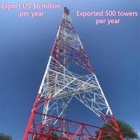 China 3 Legged Angular Steel Tower Communication TowerCarbon Steel 35m WiFi Transmission Durable Suburban Zones for sale
