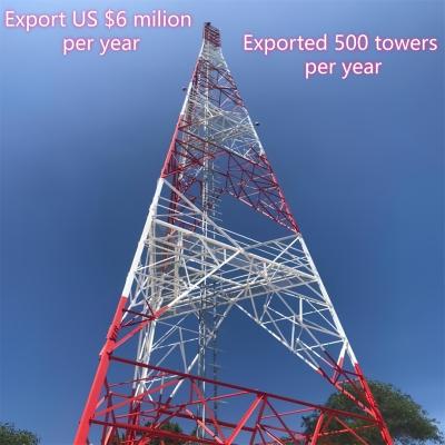 China 3 Legged Angular Steel Tower Communication TowerCarbon Steel 35m WiFi Transmission Durable Suburban Zones for sale