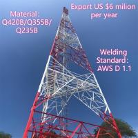 China 3 Legged Angular Steel Tower Communication Tower Hot Dip Galvanized 40m Broadcast Signal Corrosion Proof Industrial Parks for sale