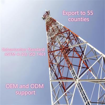 China 30m Self Supporting Lattice Tower For Communication GSM Tower Made Of Angle Steel for sale