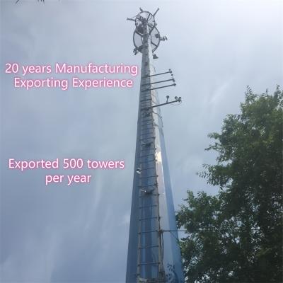 China Iron Wifi Cell Phone Antenna Tower 25m 40m Height Network Mobile Gsm Communication for sale