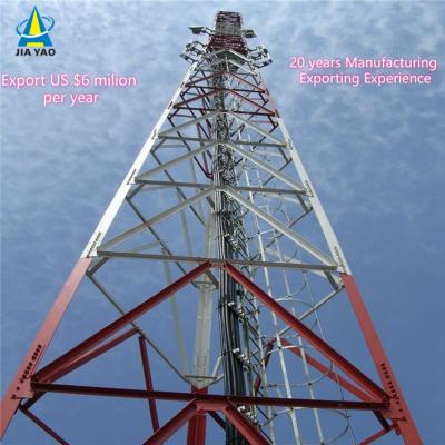 China 5 10 15 20 25 30 M Self Supporting Galvanized Angular Steel 3 Legged Tower 5-100M for sale