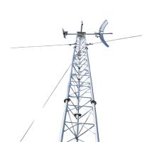 China Tubular Steel Microwave Guyed Communication Tower 20- 80M 3 Legged for sale