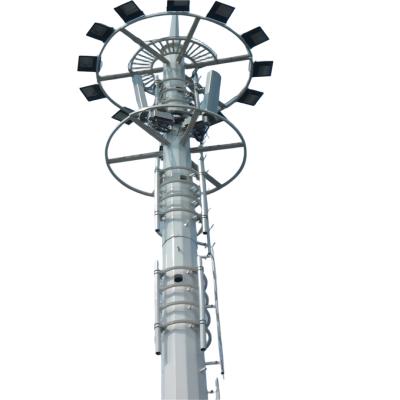 China 15 20 30 45 50M Monopole Telecom Tower Hot Dip Galvanized 5G Wifi  Base Station Antenna for sale