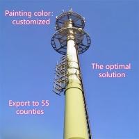 China 20 25 35 45 60M Monopole Telecom Tower Hot Dip Galvanized 5G 4G Microwave Wifi Cell Signal Antenna Mast for sale