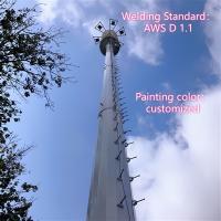 China 20 25 35 45 60M Monopole Telecom Tower Hot Dip Galvanized 5G 4G Microwave Wifi Cell Signal Antenna Mast for sale