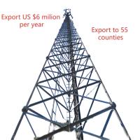 China 3 Legged Tubular Seamless Steel 20 30 40M Galvanized 5G Gsm Cdma Isp Telecom Tower for sale
