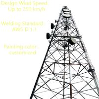 China 3 Legged Tubular Seamless Steel 20 30 40M Galvanized 5G Gsm Cdma Isp Telecom Tower for sale