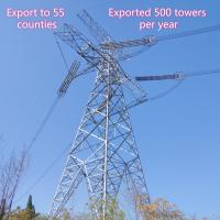 China 33KV 110KV Hot Dip Galvanized Lattice Steel Power Transmission Tower Double Circuit Electrical Grid Pole for sale