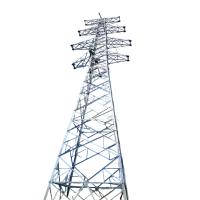 China Durable Galvanized Steel Power Transmission Tower 66KV 132KV Multi Circuit Electrical Grid Mast for sale