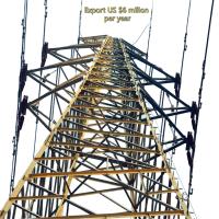 China Durable Galvanized Steel Power Transmission Tower 66KV 132KV Multi Circuit Electrical Grid Mast for sale