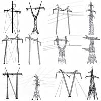 China 10KV 380KV Power Transmission Tower Hot Dip Galvanized Lattice Angle Steel High Voltage Utility Pole for sale