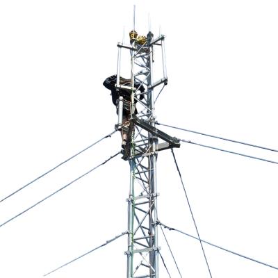 China 30M 55M 85M Guyed Wire 3 Leg Galvanized Lattice Steel 5G Wifi Isp Internet Microwave Telecommunication Signal Mast for sale