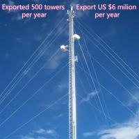 China 3 Leg Guyed Wire Durable Galvanized Steel 30 40 50 65m 4G 5G Wifi Satellite Radio Telecom Communication Tower for sale