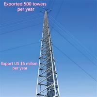 China 10 20 30 40 50 65m 3 Leg Guyed Wire Weather Resistant Galvanized Steel 4G 5G Microwave Wifi Telecom Transmission Tower for sale