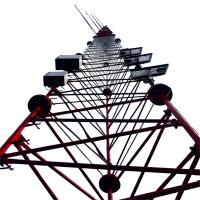 China 30M 55M 85M Guyed Wire 3 Leg Galvanized Lattice Steel 5G Wifi Isp Internet Microwave Telecommunication Signal Mast for sale