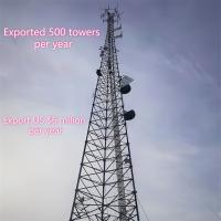 China 30M 55M 80M Hot Dip Galvanized 3 Leg Tubular Steel Free Standing Gsm Cdma Cellular Communication Antenna Mast for sale