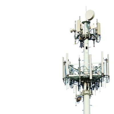 China Monopole Tower Telecom Steel Structure Hot Dip Galvanized Painted Design Code ANSI/TIA-222-G/H/F Wind Speed Up to 250 kmh for sale