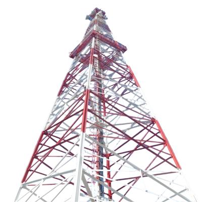 China Wind resistant 4 Legged Angular Steel Tower constructed with steel grades and designed to minimize deflection under extreme weather conditions for sale