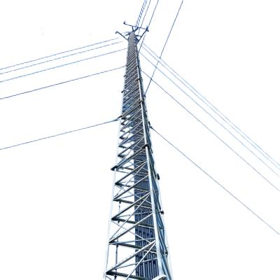 China Robust Guyed Wire Tower designed to withstand harsh wind conditions with high tensile steel and ISO certified bolts and nuts for sale