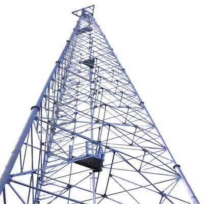 China Light Duty 45 Meter 3legged Tubular Cellular Microwave Galvanizing Isp Pylon Antenna 5g Pole 3 Legged Lattice Steel Tower for sale