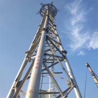 China Light Duty 45 Meter 3legged Tubular Cellular Microwave Galvanizing Isp Pylon Antenna 5g Pole 3 Legged Lattice Steel Tower for sale