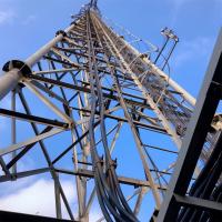 China Light Duty 45 Meter 3legged Tubular Cellular Microwave Galvanizing Isp Pylon Antenna 5g Pole 3 Legged Lattice Steel Tower for sale