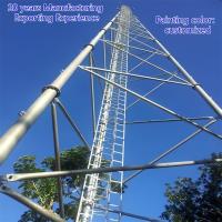China Light Duty 45 Meter 3legged Tubular Cellular Microwave Galvanizing Isp Pylon Antenna 5g Pole 3 Legged Lattice Steel Tower for sale
