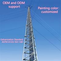 China Guyed Wire Tower featuring design compliance with ANSI/TIA-222-G-H-F and European EN standards for structural performance for sale