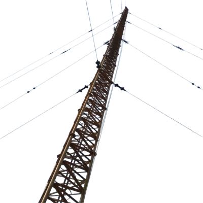 China Guyed Wire Tower manufactured strict adherence international standards including ANSI/TIA-222 EN/1991-1-4 for sale